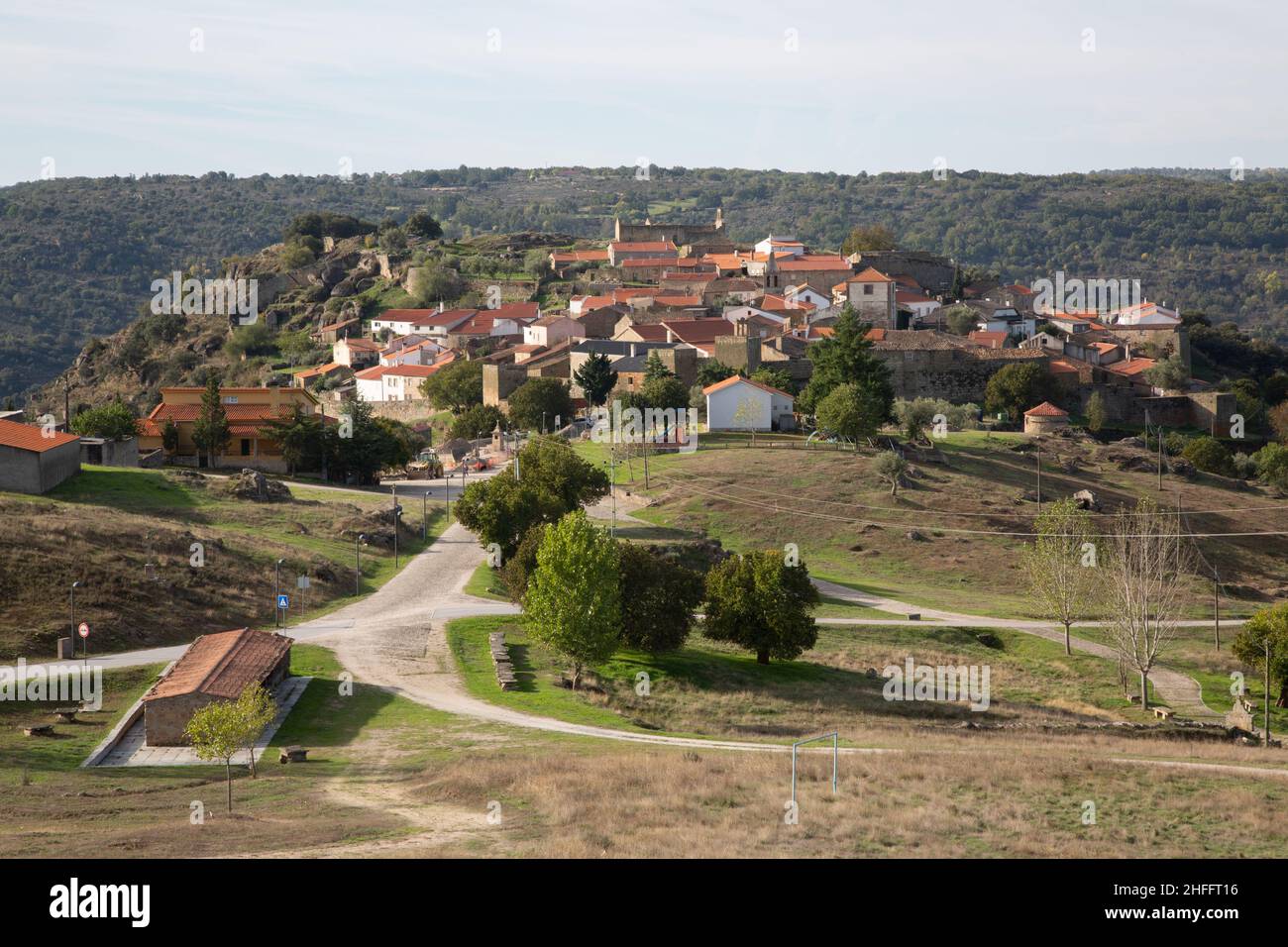View of Castelo Mendo Village, Portugal Stock Photo - Alamy
