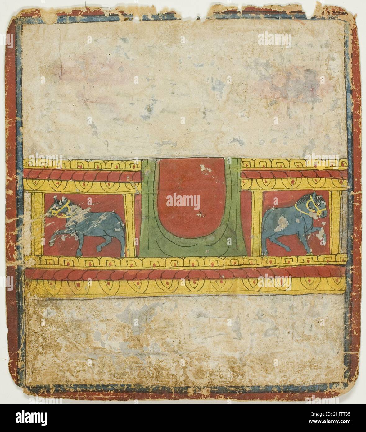 Horse Throne, from a Set of Initiation Cards (Tsakali), 14th/15th ...