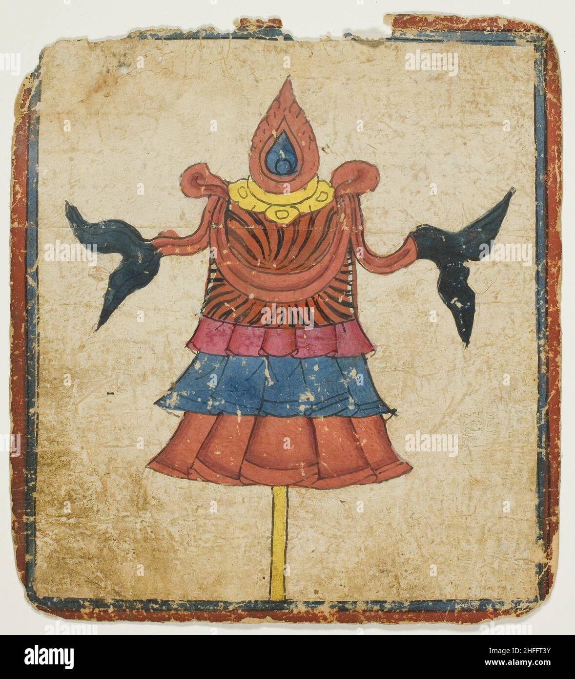 The Victory Banner (Dhwaja), from a Set of Initiation Cards (Tsakali ...