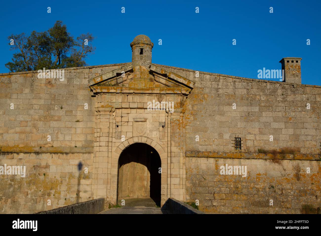 Stone Entrance of Fort Gate, Almeida, Portugal Stock Photo - Alamy
