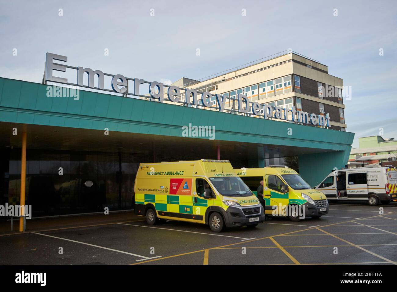 ambulances outside emergency department at aintree university hospital ...