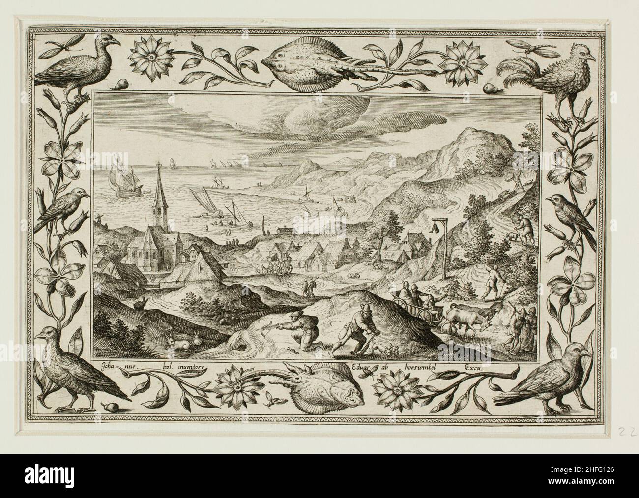 Rabbit Hunt, from Landscapes with Old and New Testament Scenes and ...