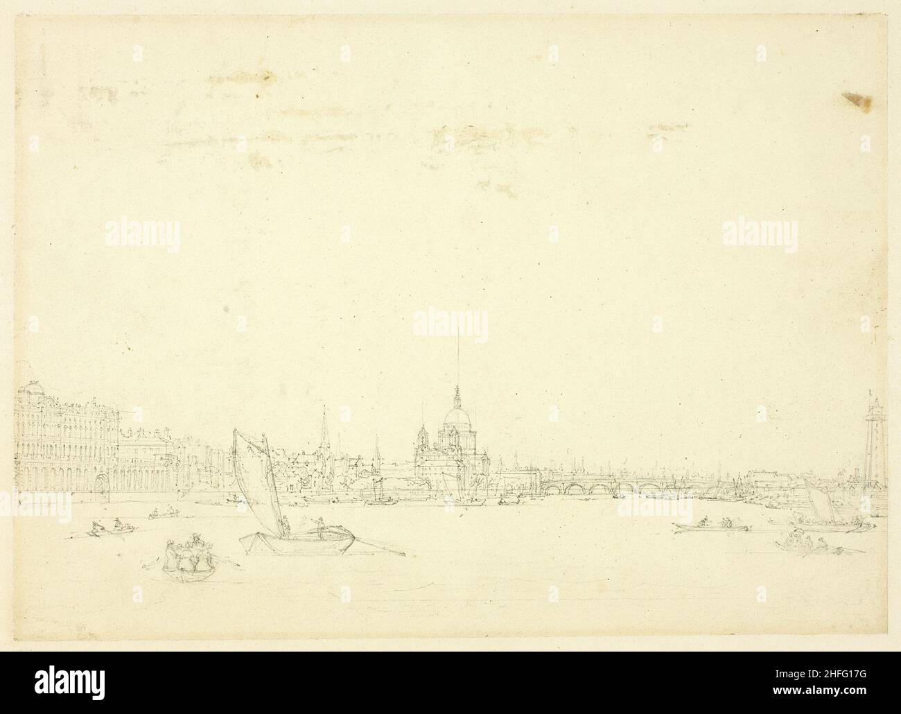 Pencil drawing river thames hi-res stock photography and images - Alamy