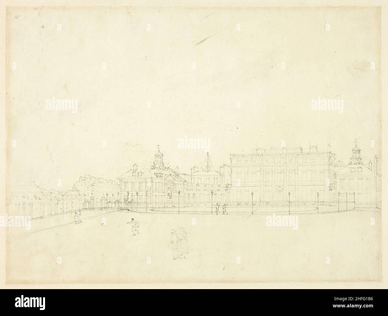 Pencil drawing of buckingham palace hi-res stock photography and images ...