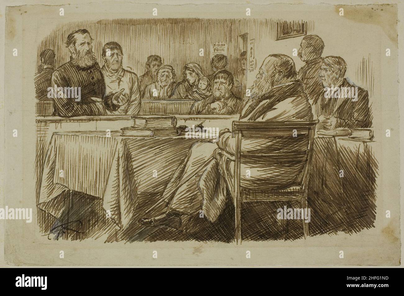 Court Scene, 1870/91 Stock Photo - Alamy