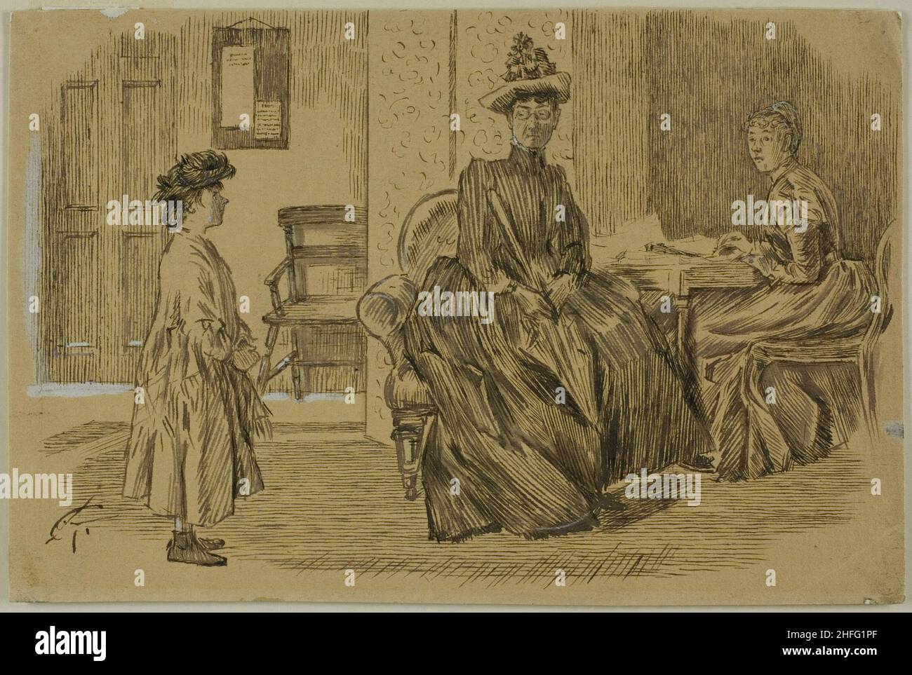 At the Employment Office, 1870/91 Stock Photo - Alamy