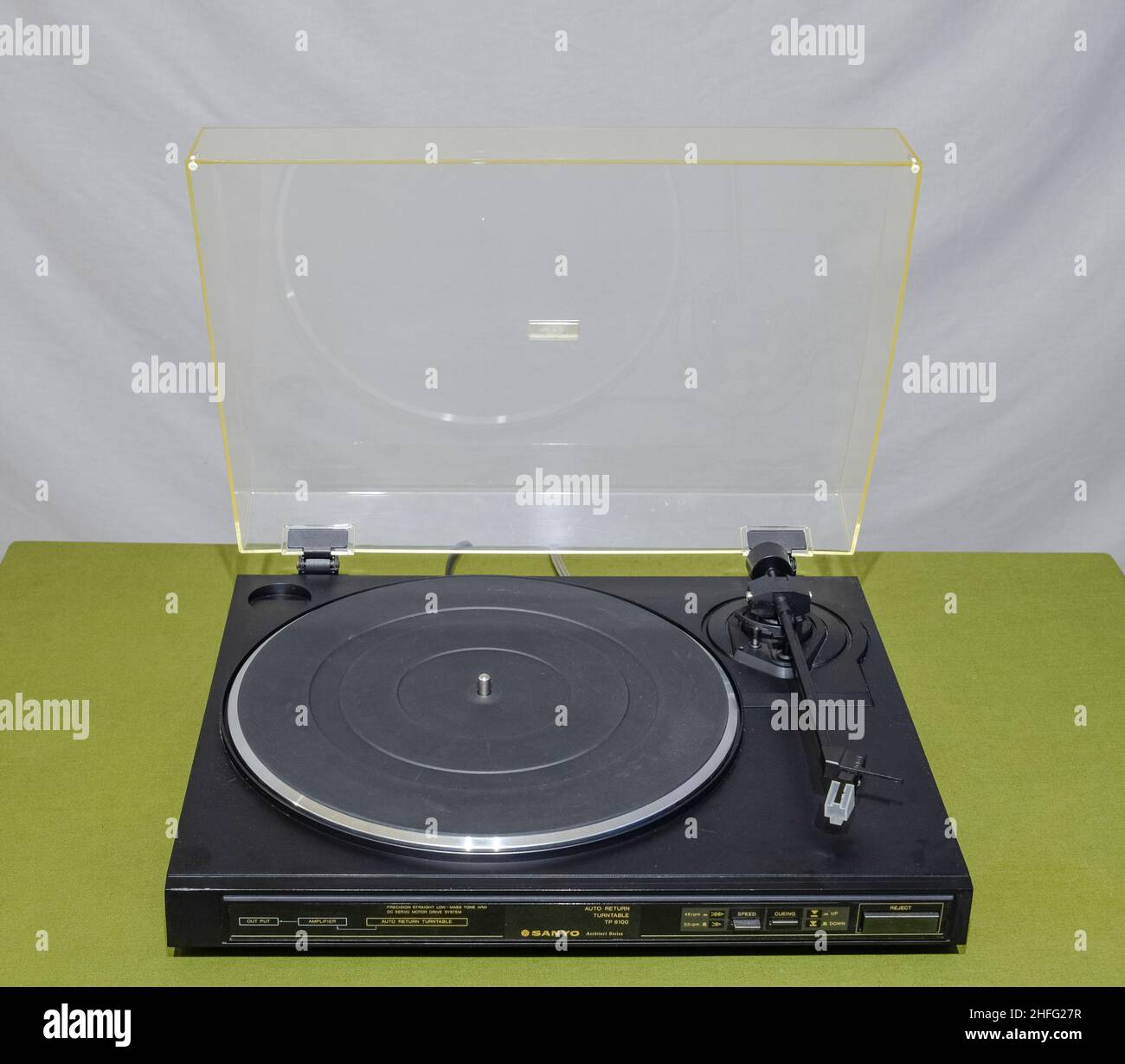 Sanyo vinyl player. Vintage analog player. turntable Stock Photo - Alamy