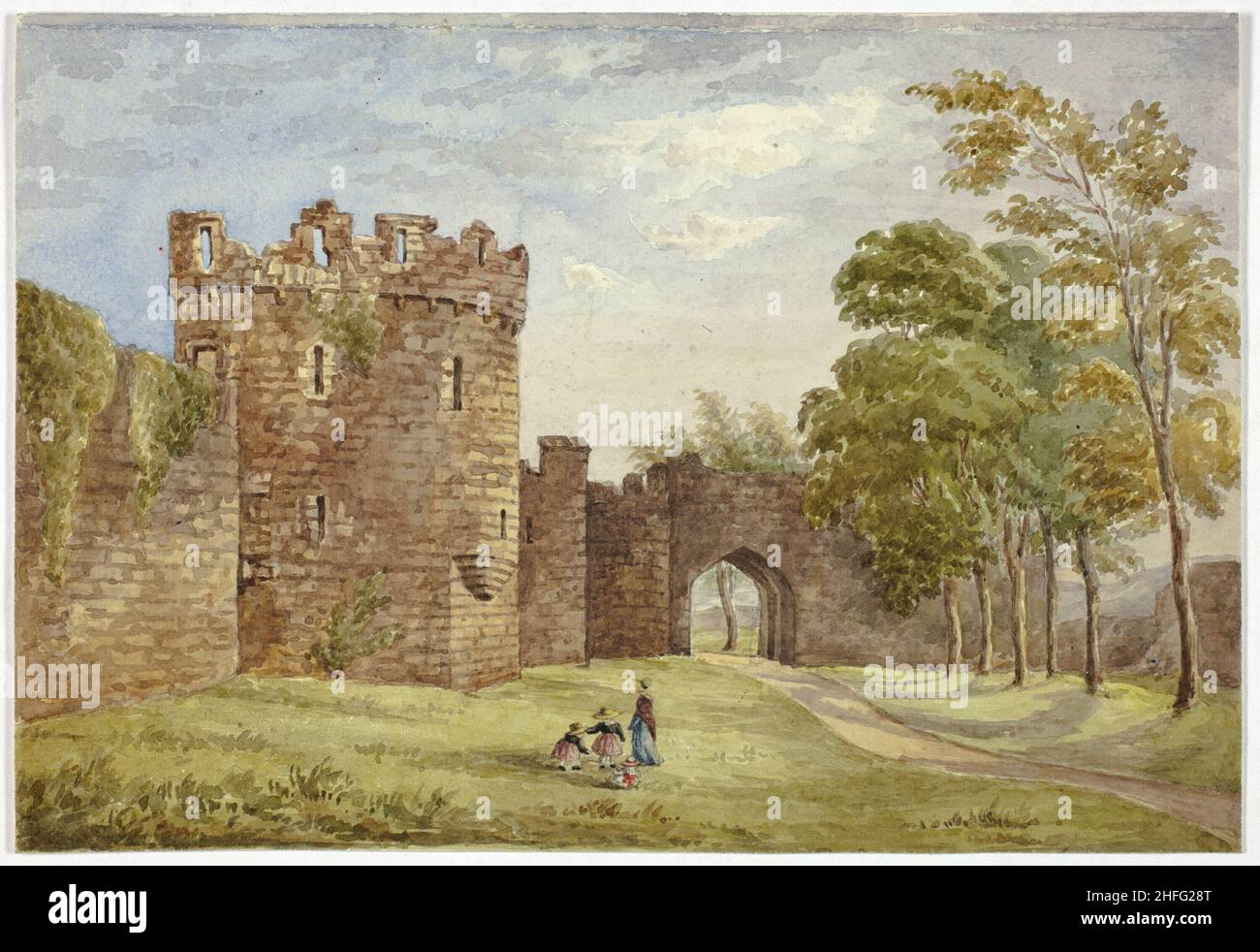 Gateway, Beauman's Castle, 1845 Stock Photo - Alamy