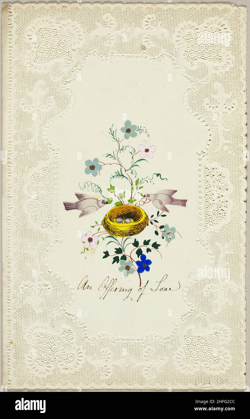 An Offering of Love (valentine), c. 1840 Stock Photo - Alamy