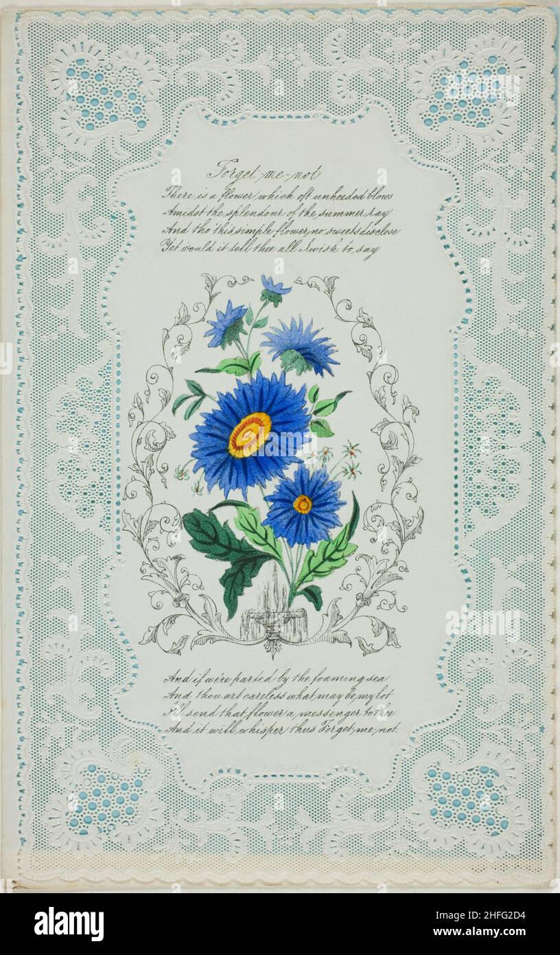 Forget Me Not (valentine), c. 1850 Stock Photo - Alamy