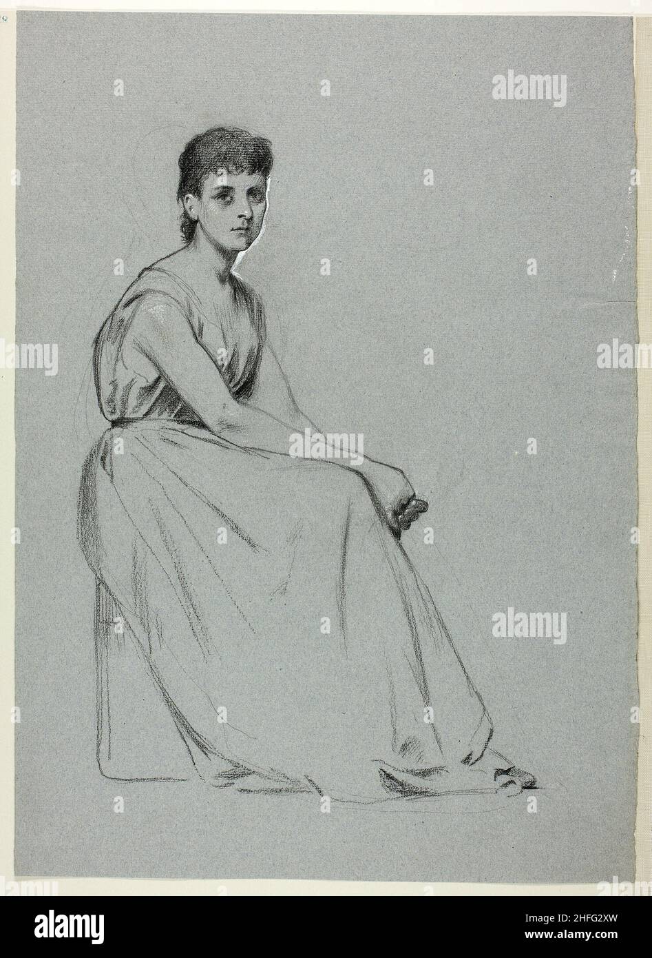 Seated Woman Facing Right, n.d Stock Photo - Alamy