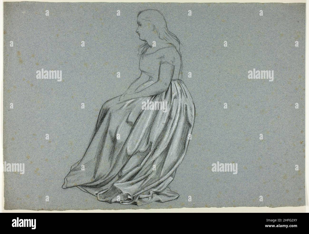 Profile of a Seated Woman, n.d Stock Photo - Alamy