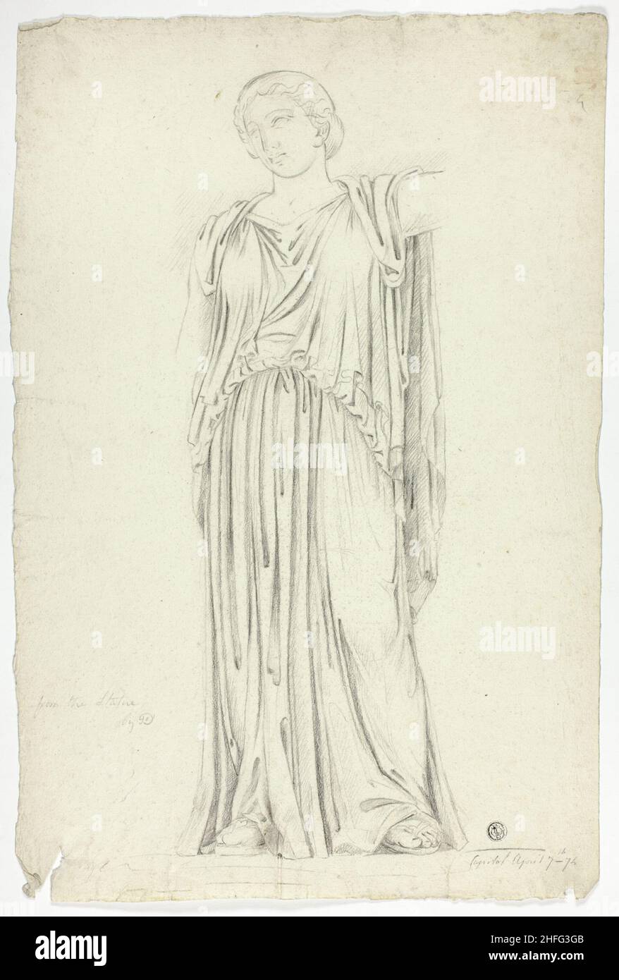 Antique Statue of Draped Standing Woman, 1774 Stock Photo - Alamy
