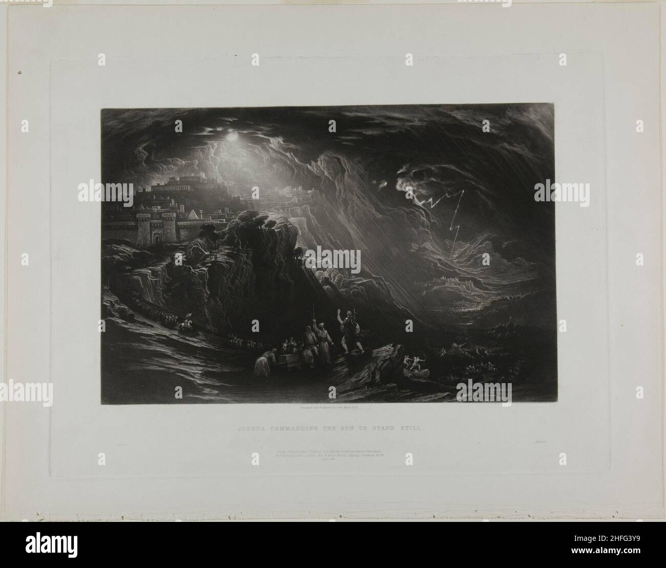 Joshua Commanding the Sun to Stand Still, from Illustrations of the ...