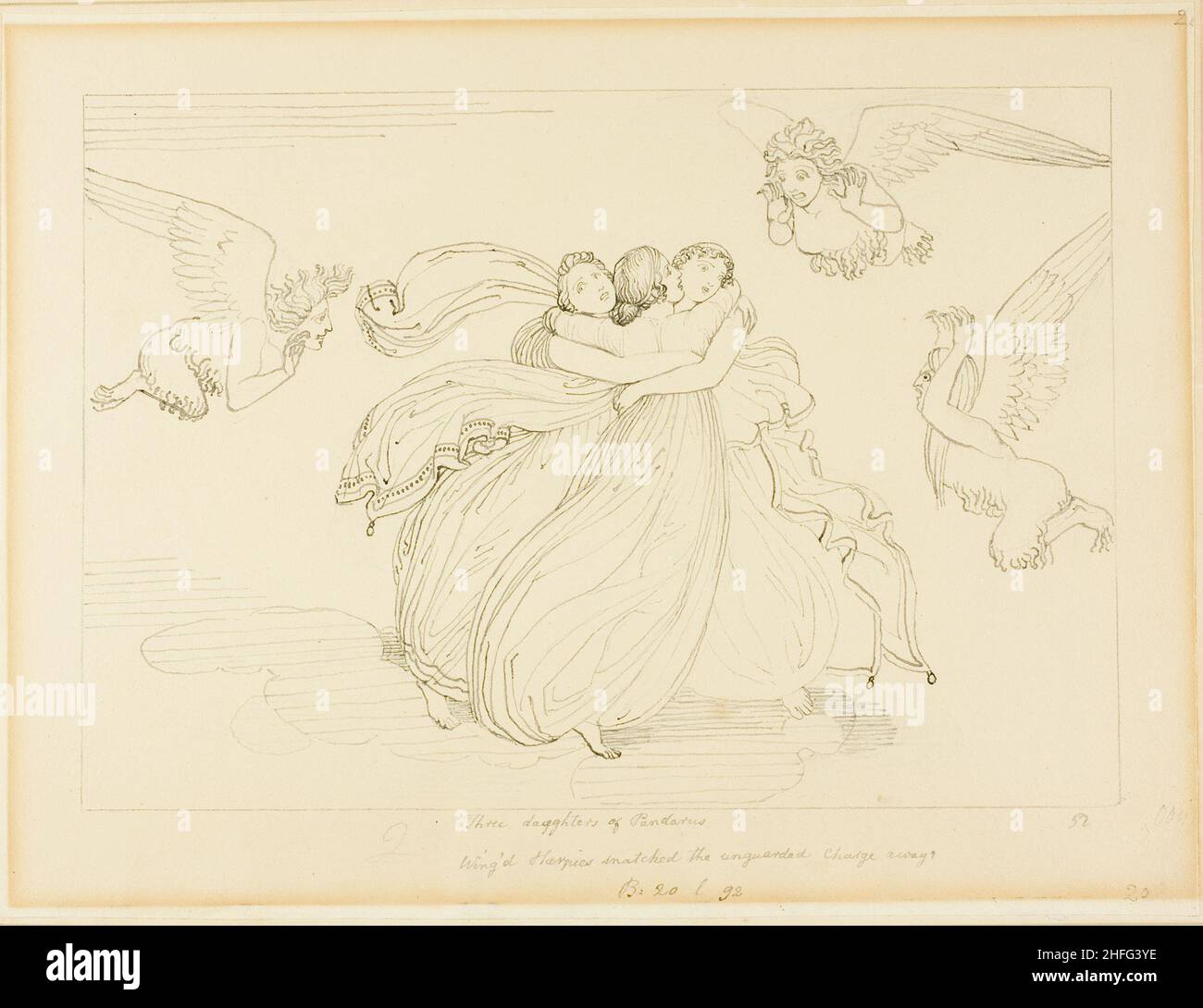 The Harpies and the Daughters of Pandarus, n.d Stock Photo - Alamy