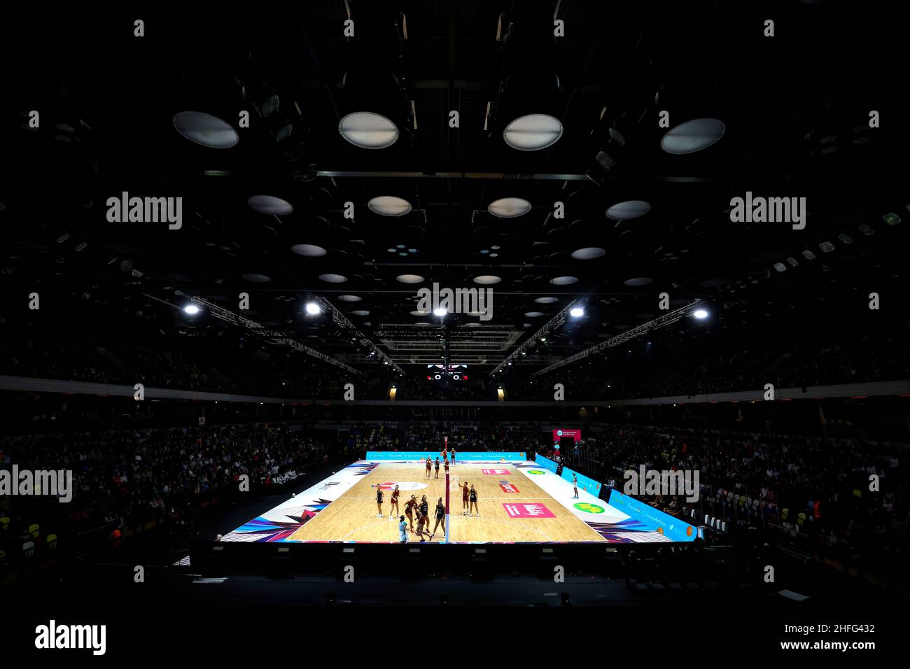 A general view of play during the netball quad series match at Copper ...