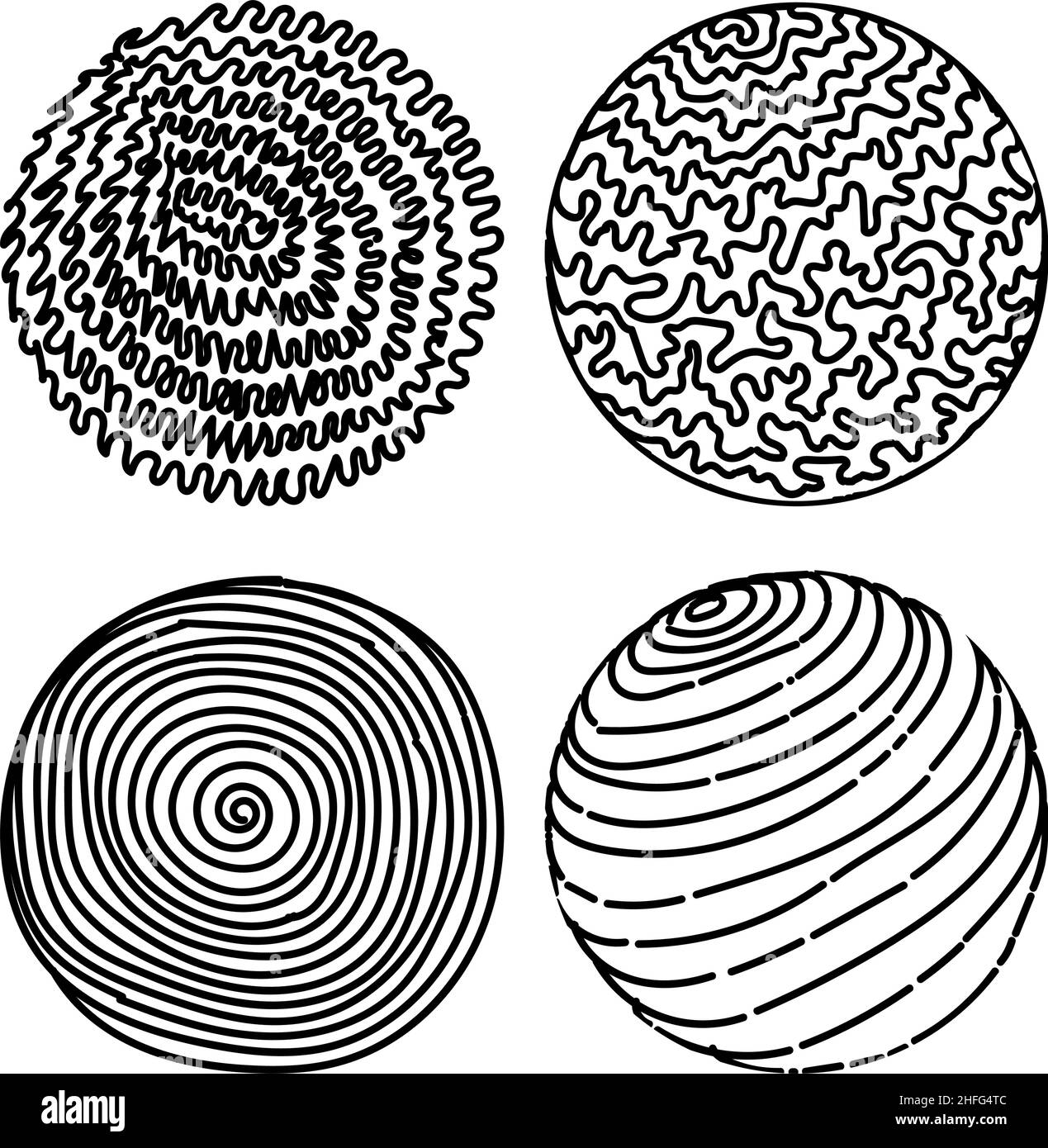 Circular patterns Black and White Stock Photos & Images - Alamy