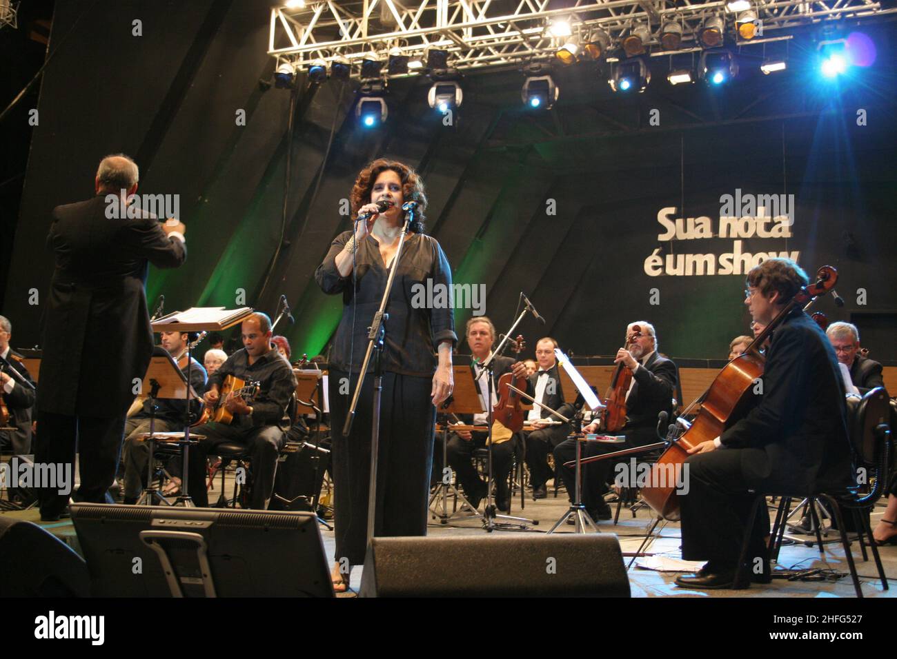 salvador, bahia, brazil - october 31, 2006: concert by the singer Gal ...