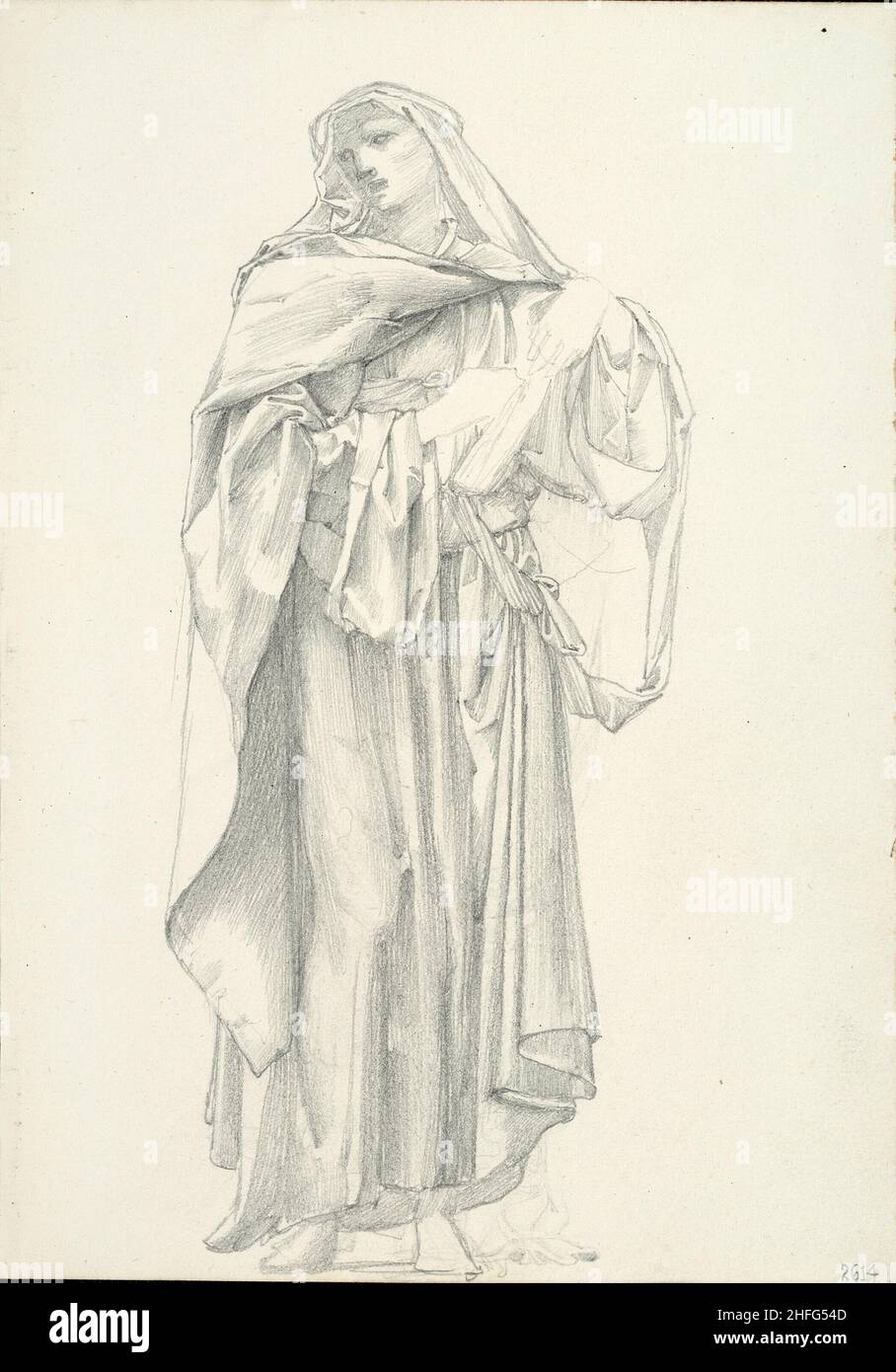 Draped Male Figure (sketchbook #2614), c. 1873-77 Stock Photo - Alamy