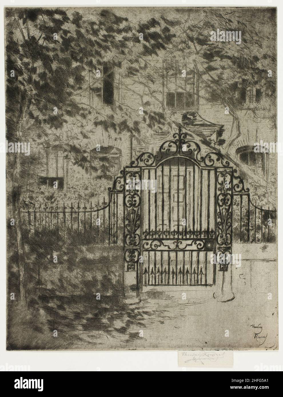 Wrought iron gate drawing hi-res stock photography and images - Alamy