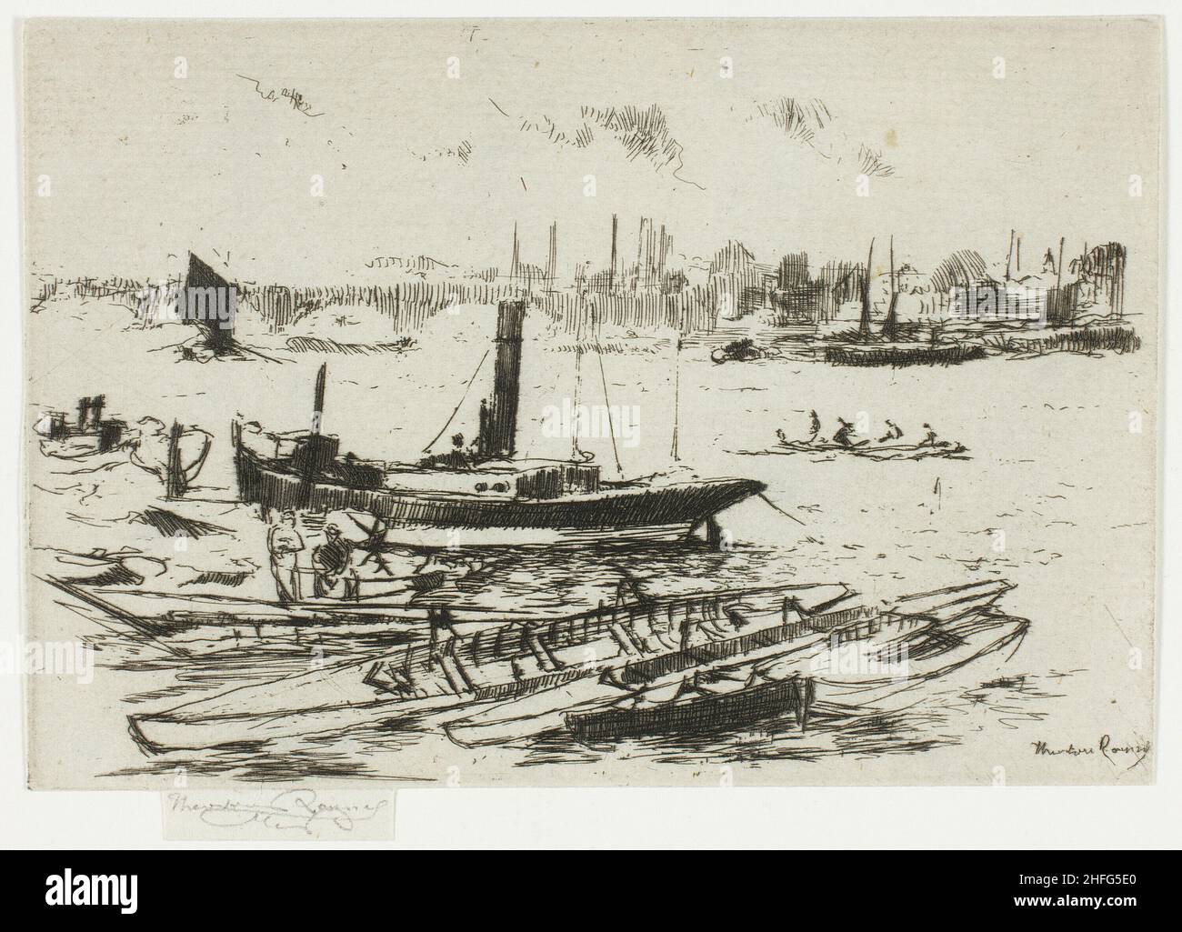 The Steam Launch, Chelsea Embankment, 1888-89 Stock Photo - Alamy