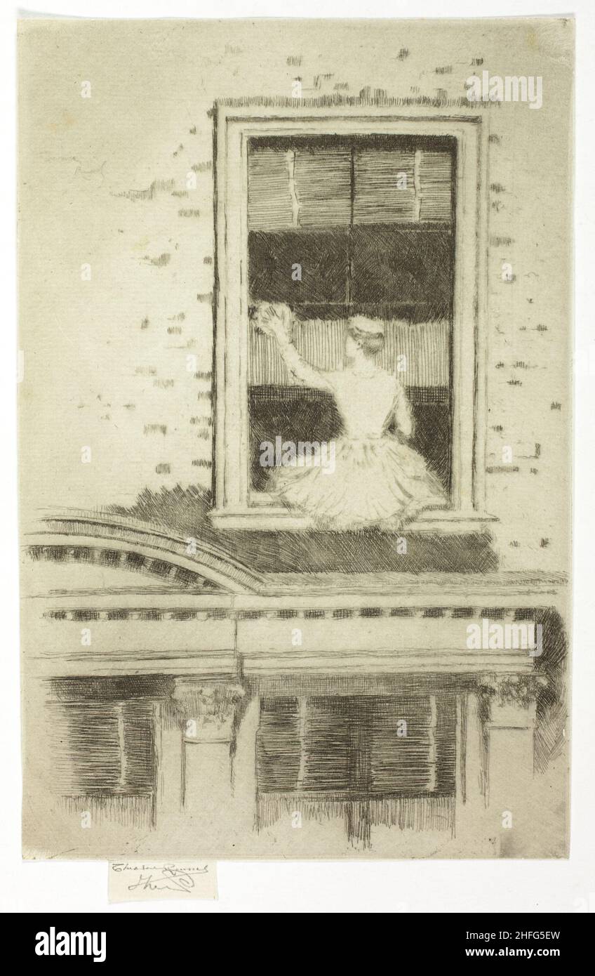 The Window Cleaner, 1889 Stock Photo - Alamy