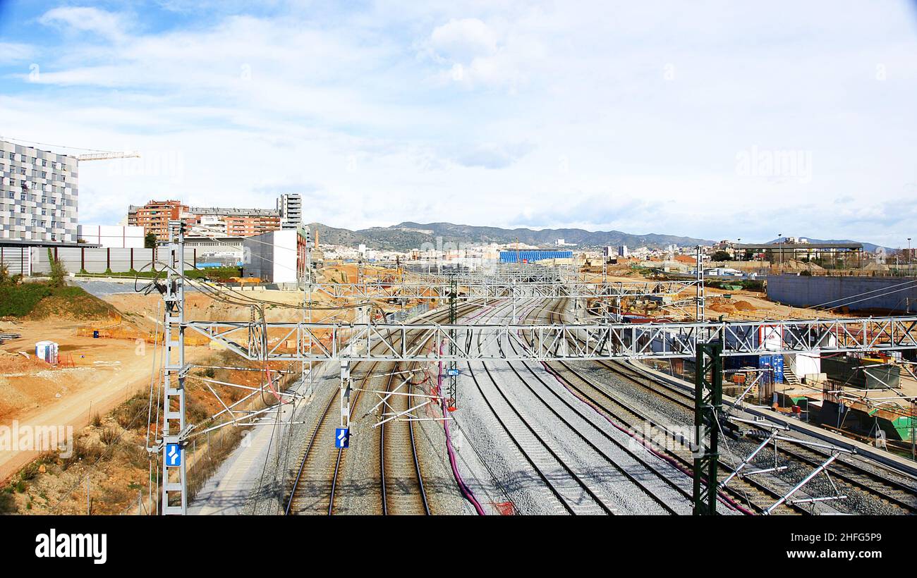 Adaptation works to the High Speed Train (AVE), Barcelona, Catalunya ...