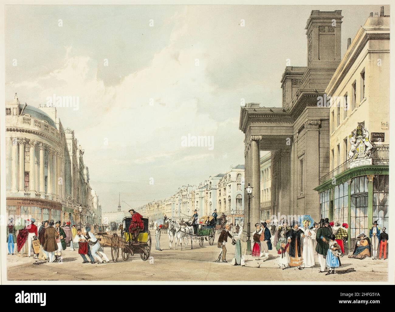 Regent Street Looking Towards the Quadrant, plate eighteen from ...