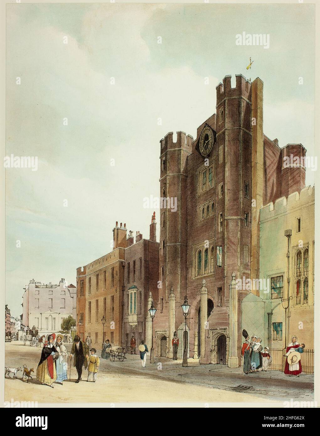 St. James Palace, plate ten from Original Views of London as It Is ...