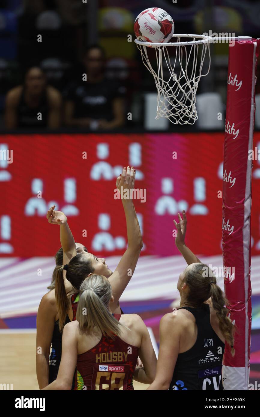 England Vitality Roses Helen Housby in action during the netball quad ...