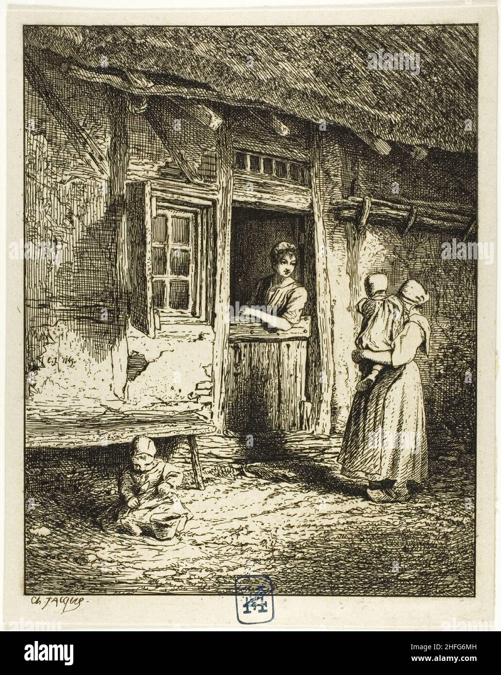 Entrance to a Peasant's House, 1845 Stock Photo - Alamy