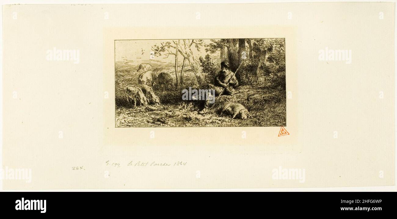 The Little Pig-Keeper, c. 1864 Stock Photo - Alamy