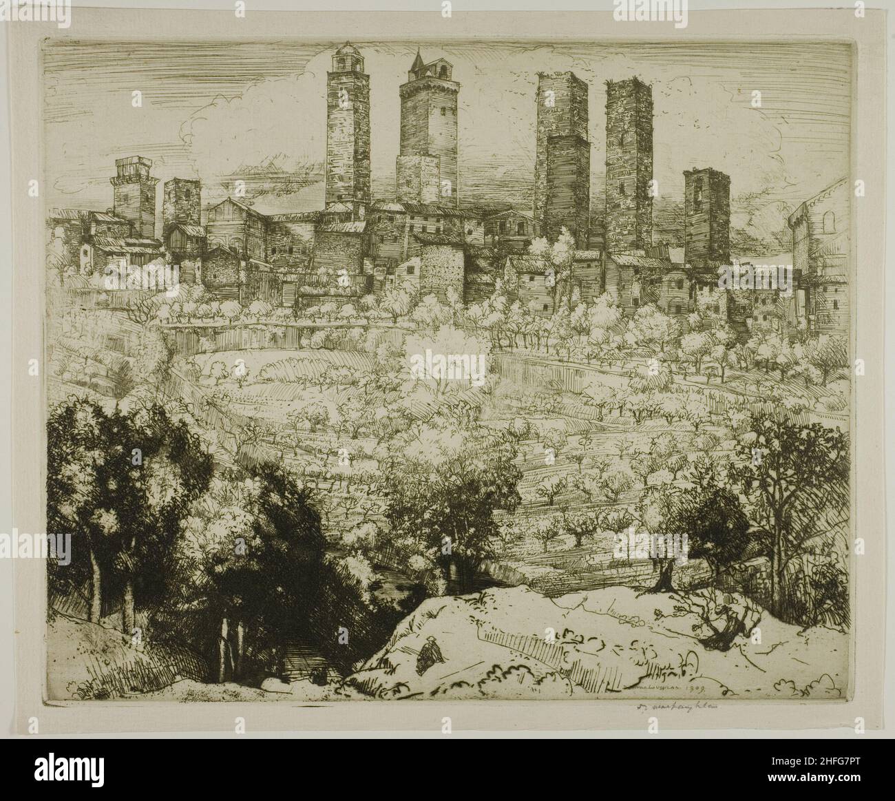 The City of Towers, 1909 Stock Photo - Alamy