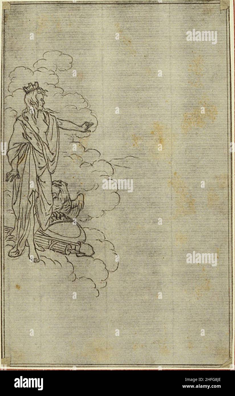 Study for Lucain's "La Pharsale", Canto I, Standing Female Figure with ...