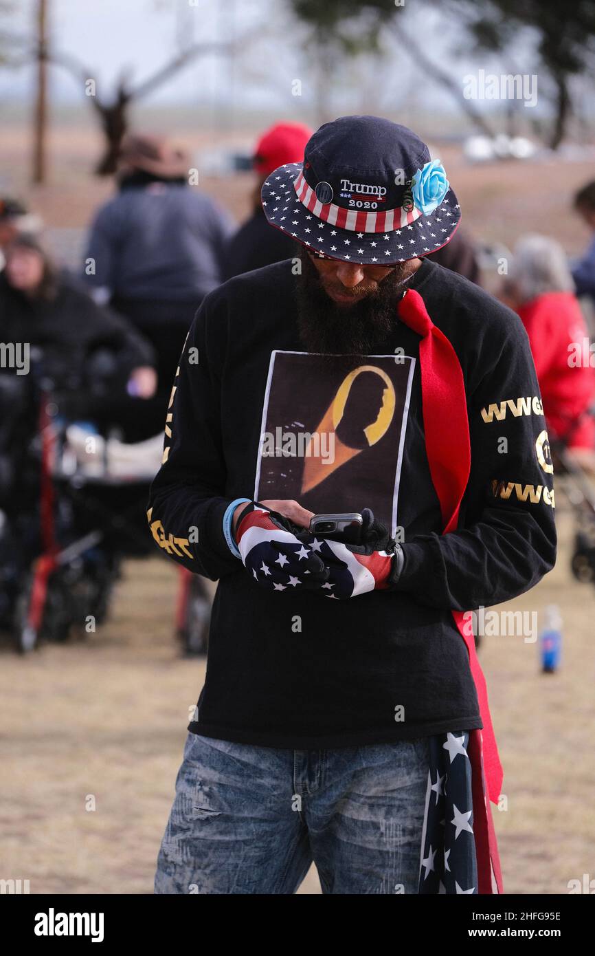 Florence, Arizona, USA. 15th Jan, 2022. Former President Donald Trump ...