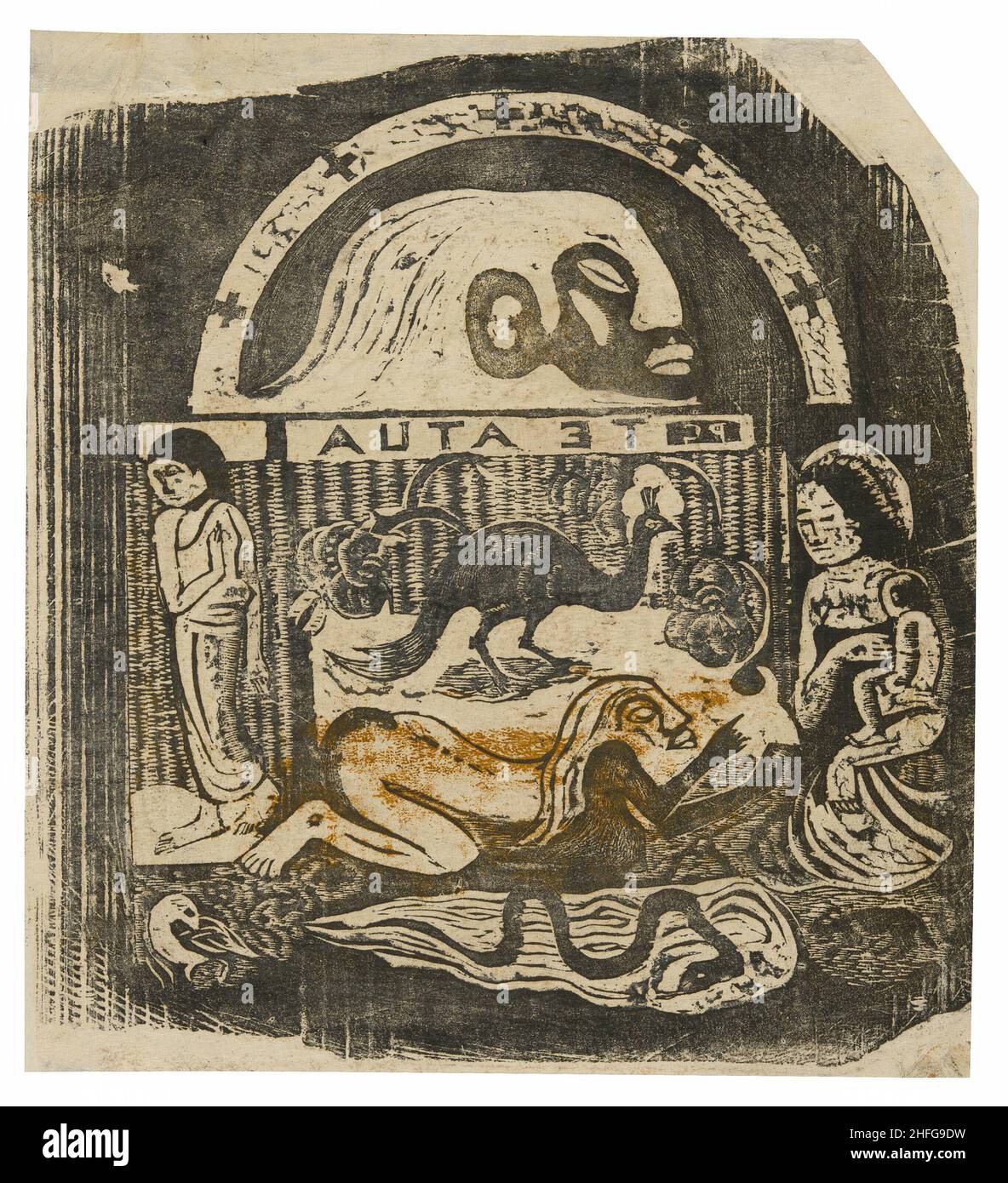 Te atua (The God), from the Suite of Late Wood-Block Prints, 1898/99 ...