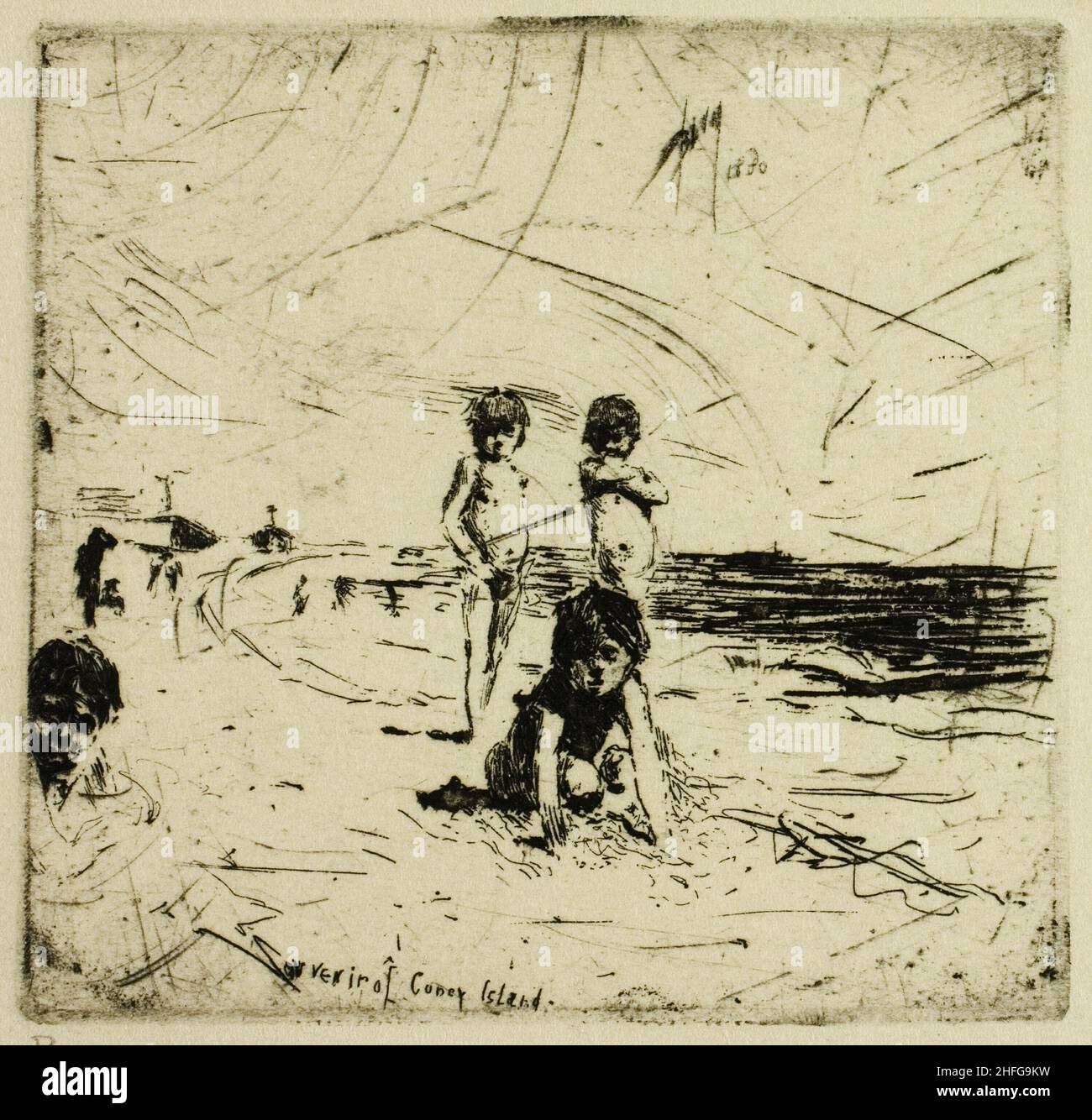 Historical coney island beach hi-res stock photography and images - Alamy