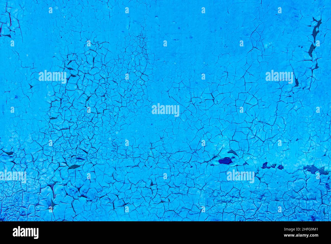 Blue old peeling paint steel cracked texture worn metal background ...