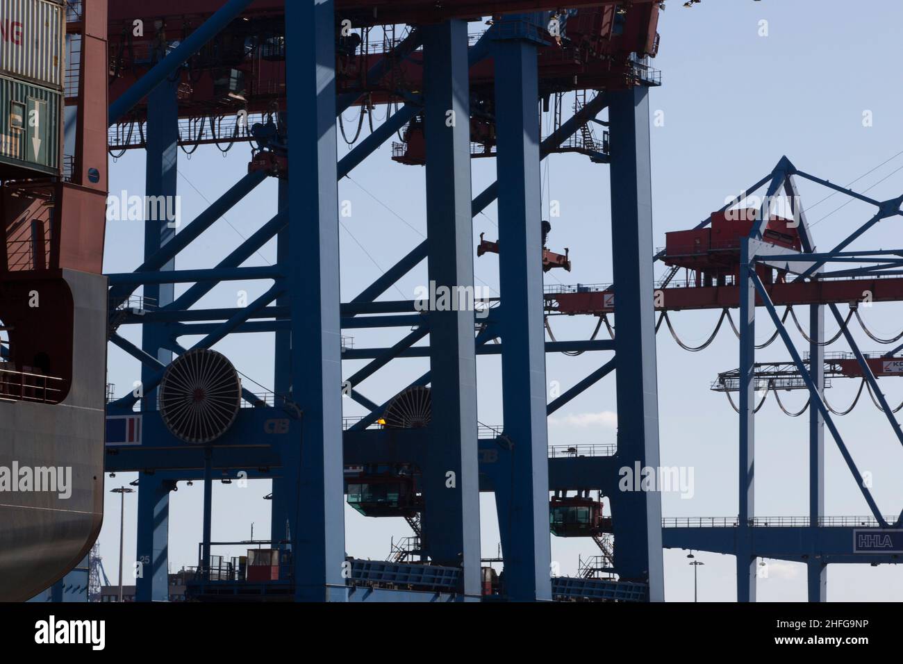 container terminal in the port of Hamburg, Germany Stock Photo - Alamy