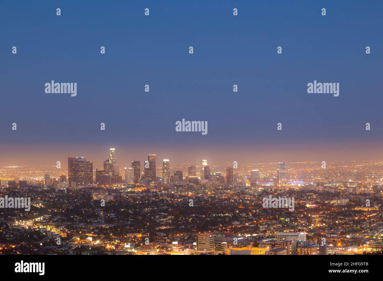 night view to Los Angeles Stock Photo - Alamy