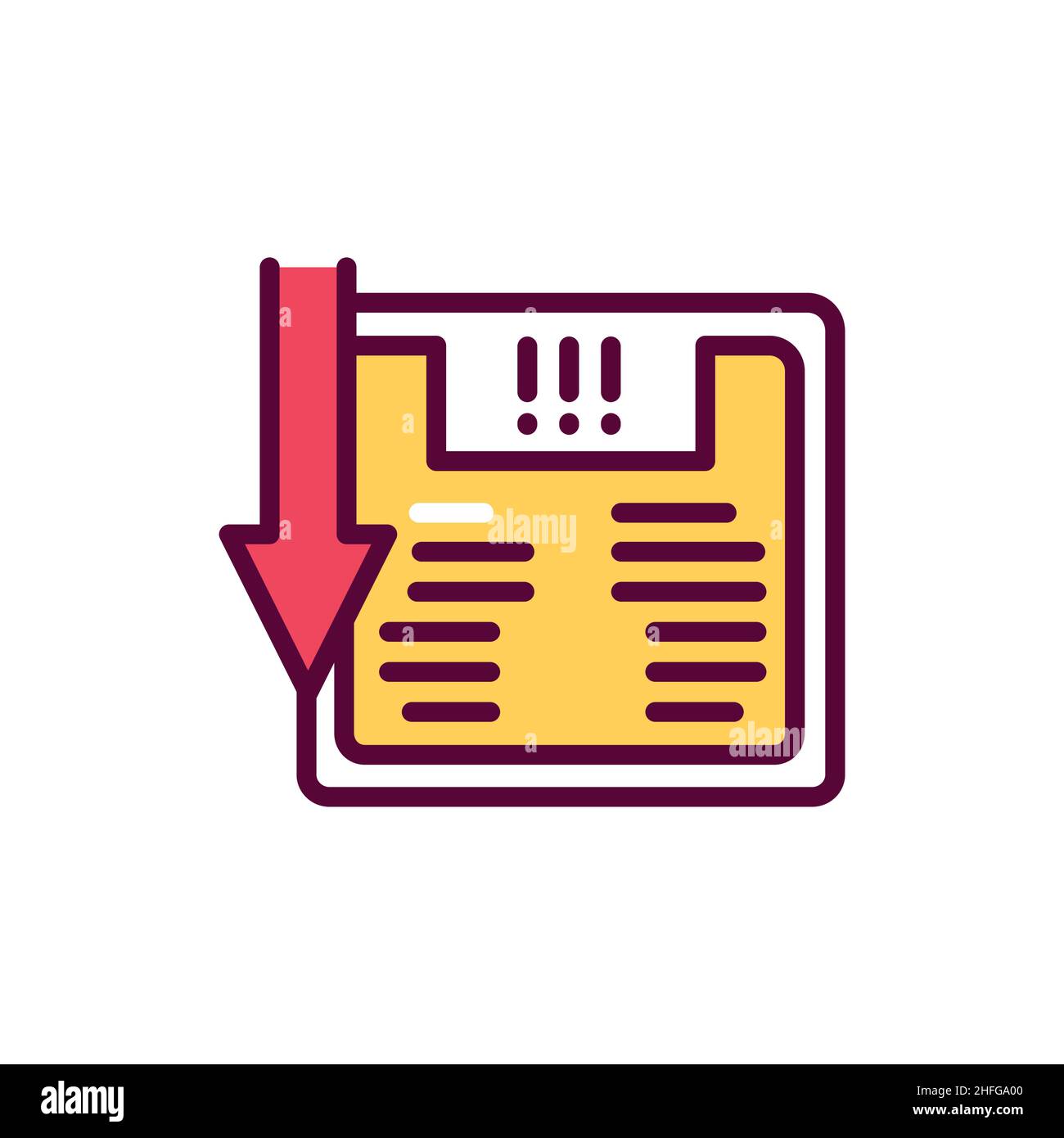 Weight loss line icon. Isolated vector element Stock Vector Image & Art ...