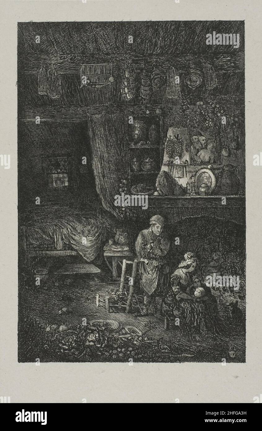 Flemish Interior, 1856 Stock Photo - Alamy