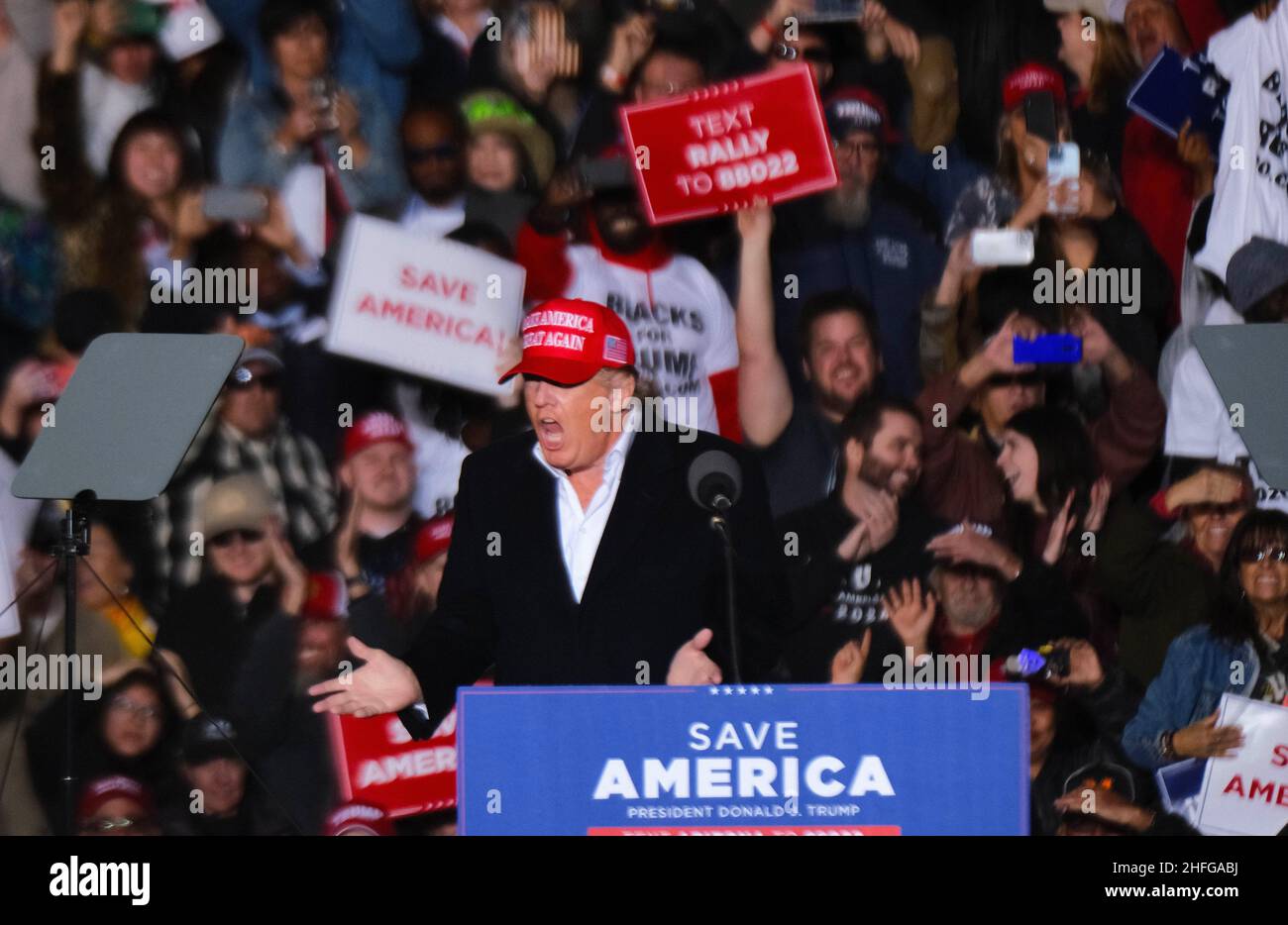 Florence, Arizona, USA. 15th Jan, 2022. Former President Donald Trump ...