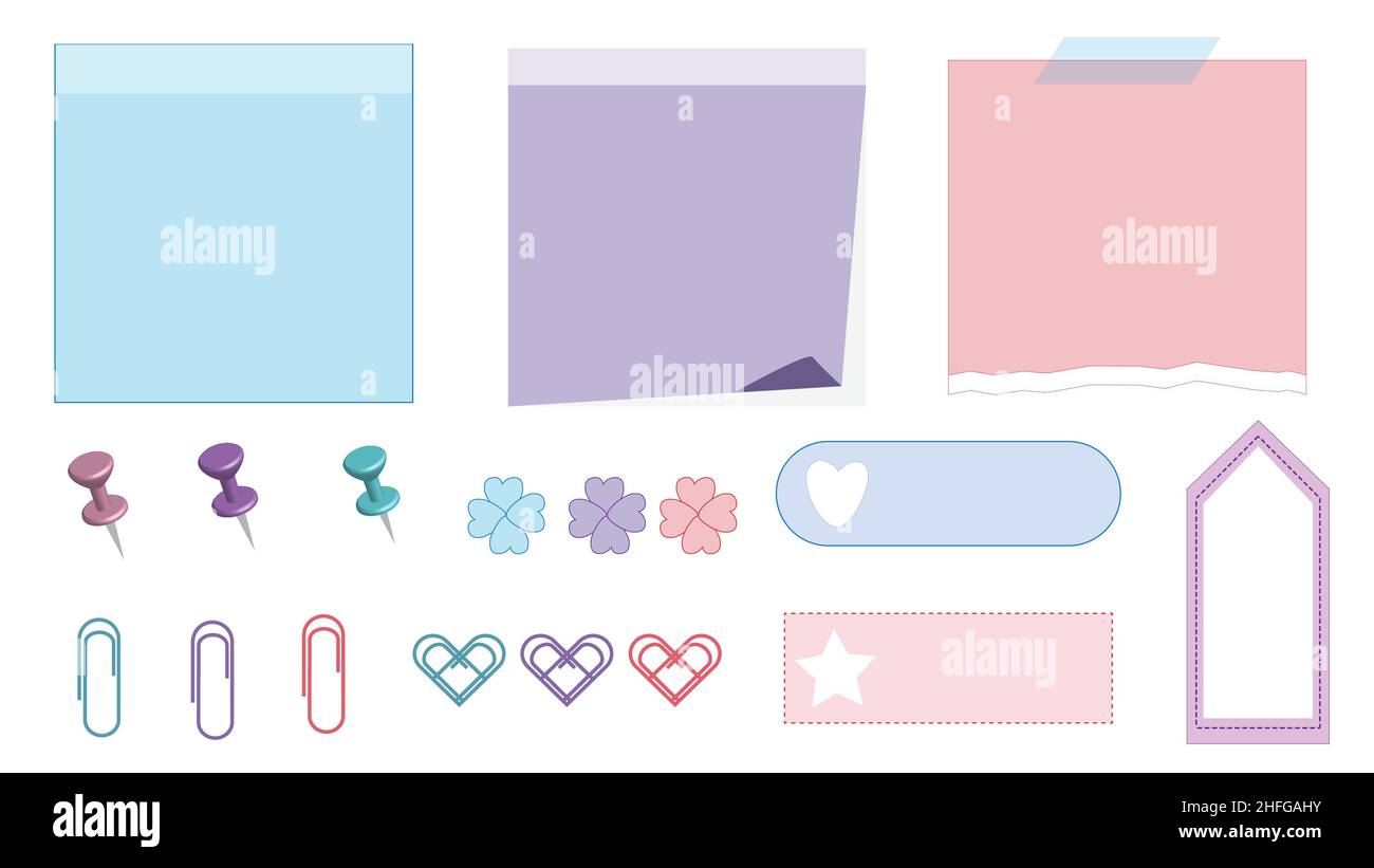 Sticky notes digital Stock Vector Images - Alamy