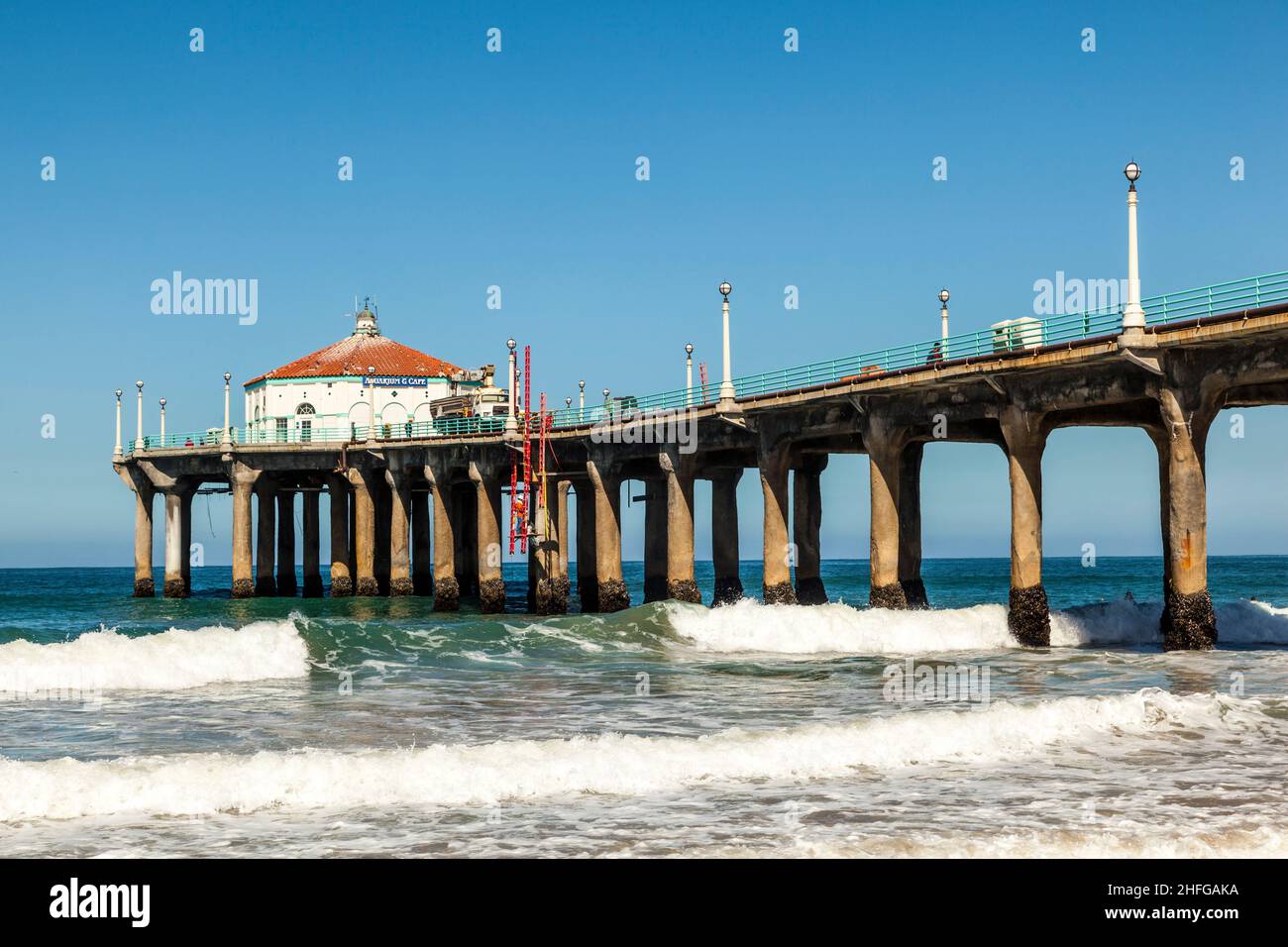 beautiful pier at Hermosa Beach in California Stock Photo - Alamy