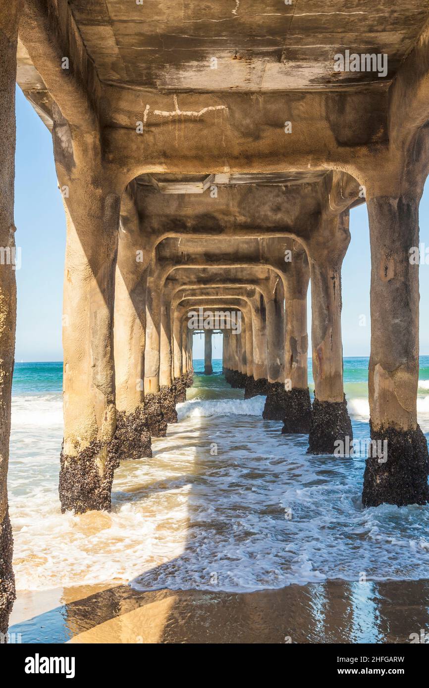 construction of piles for the pier made of concrete Stock Photo - Alamy