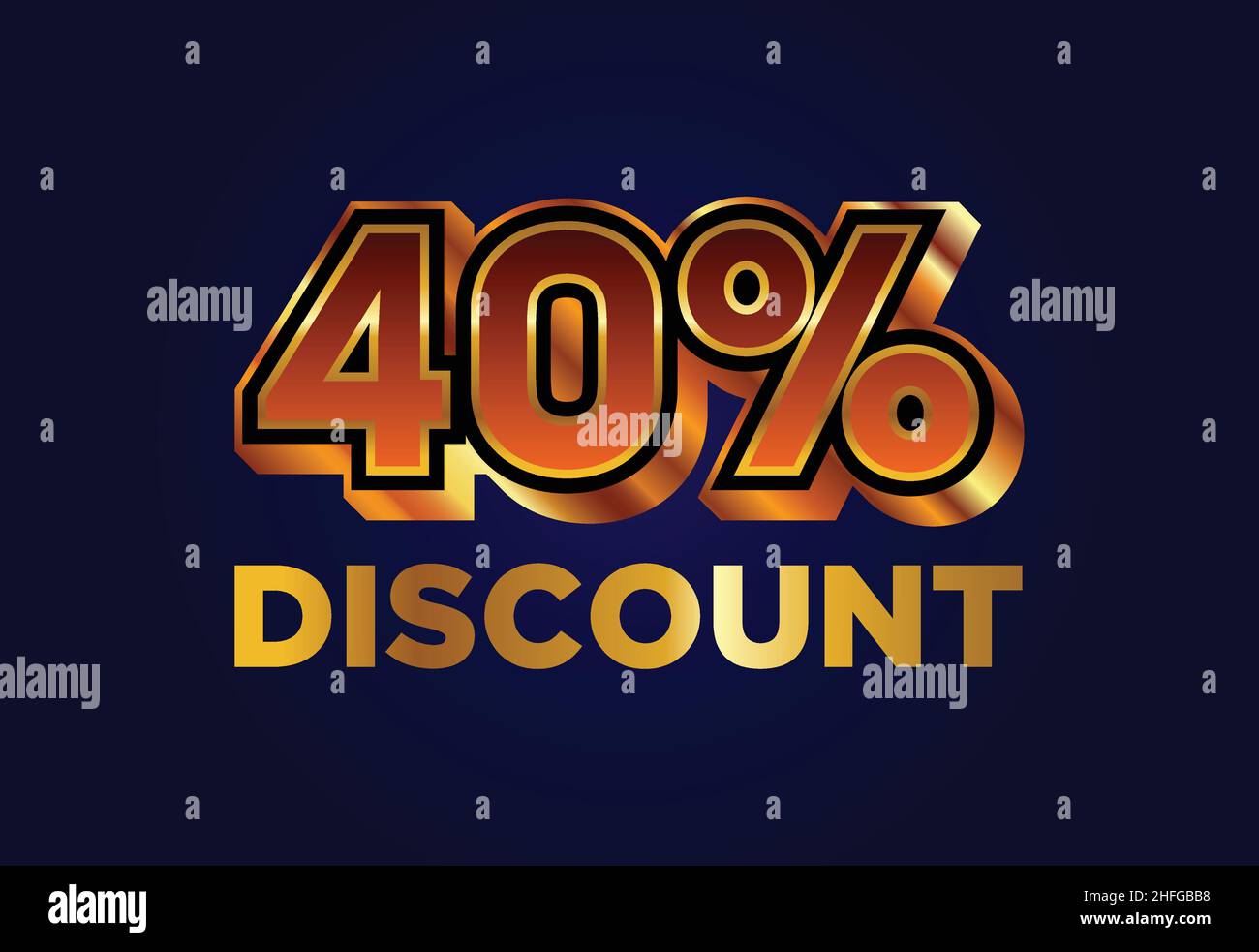 40% Discount and sale labels. Price off tag icon. special offer Stock ...
