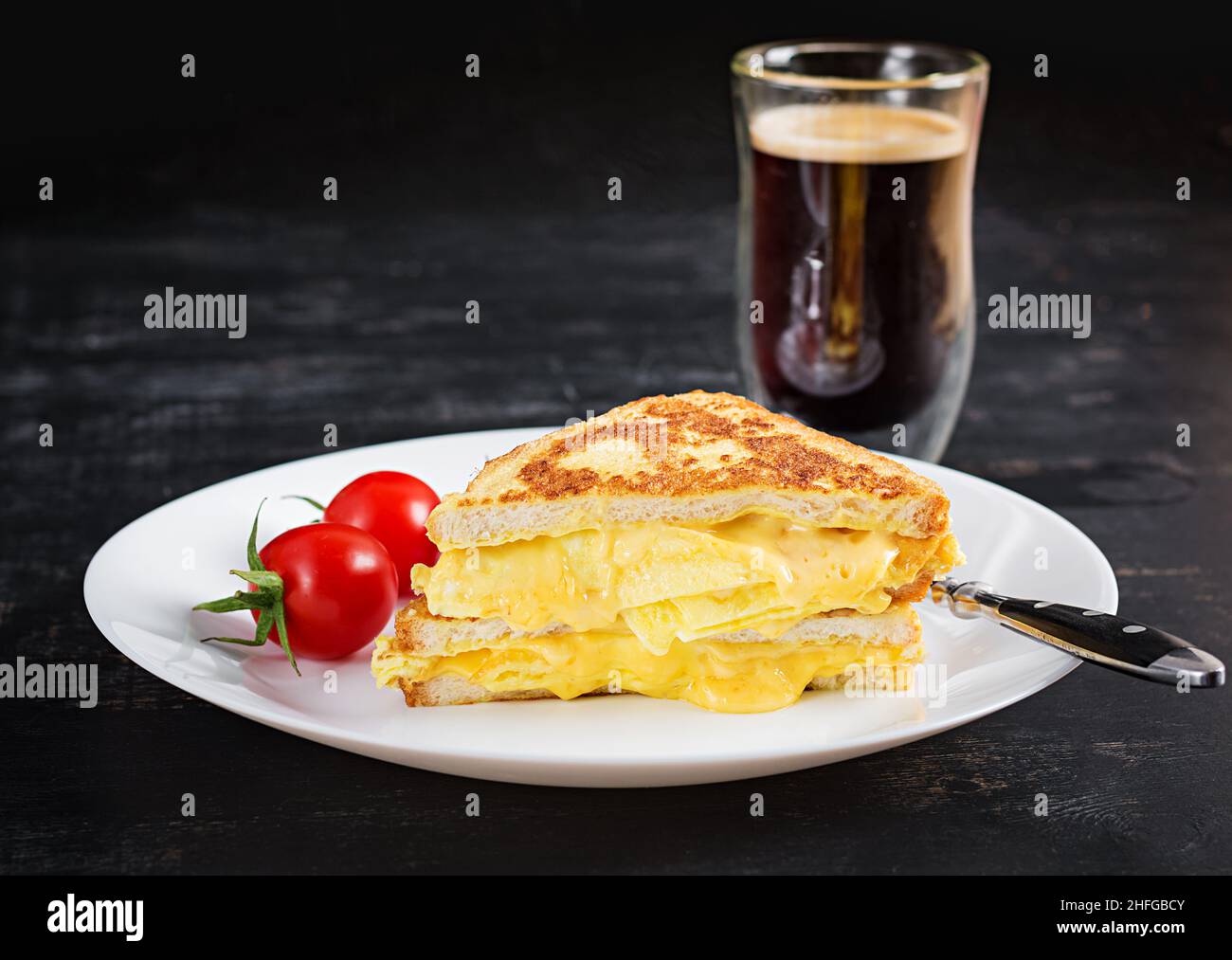 Breakfast cheese sandwich cup hi-res stock photography and images - Alamy