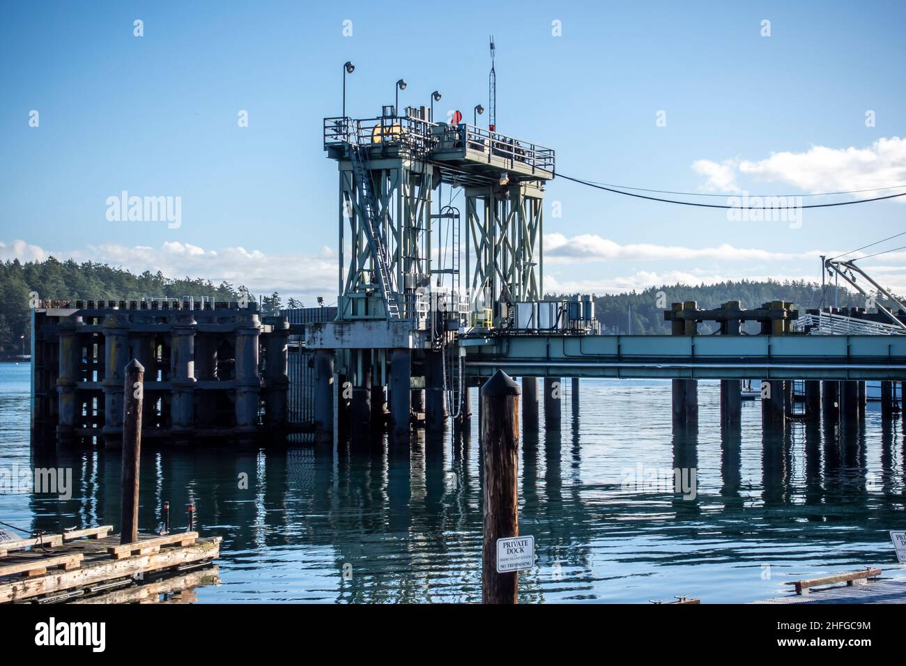 Friday Harbor, WA USA - circa November 2021: Wide view of the Friday ...