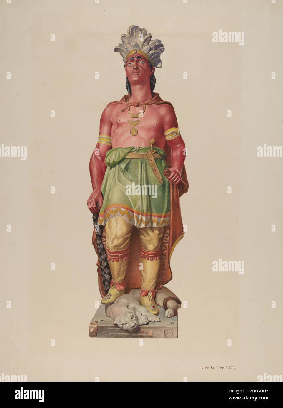 Wooden carved cigar store indian hi-res stock photography and images ...